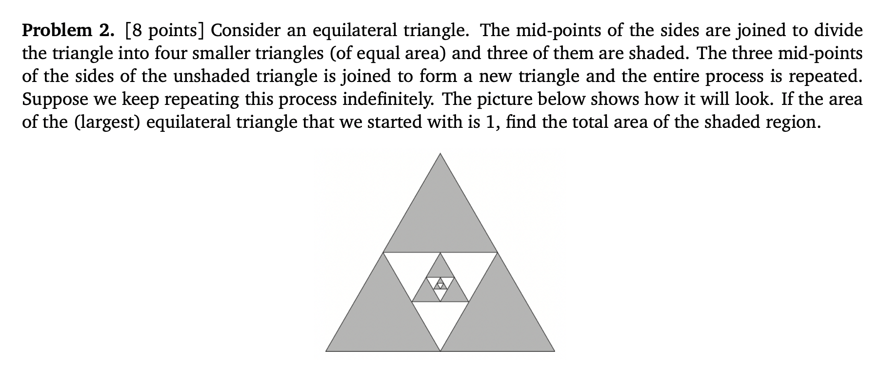 Solved Consider an equilateral triangle. The mid-points of | Chegg.com