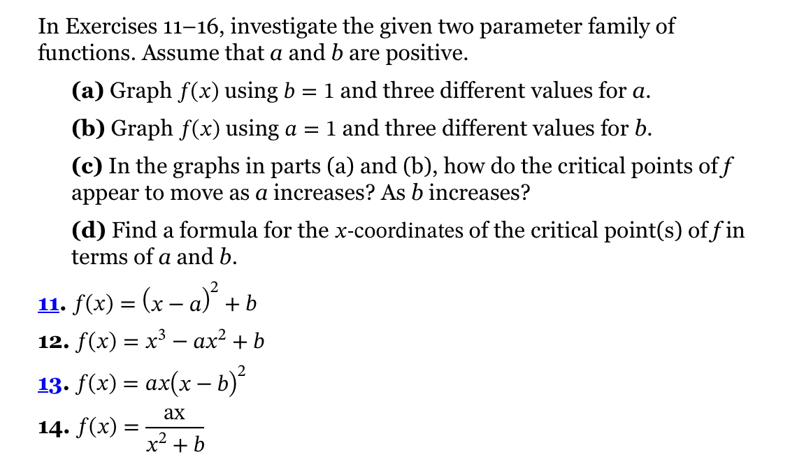 Solved In Exercises 11-16, ﻿investigate the given two | Chegg.com
