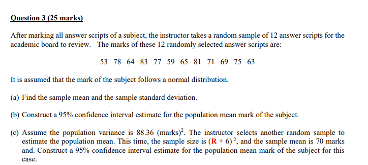 Solved Question 3 (25 marks) After marking all answer | Chegg.com