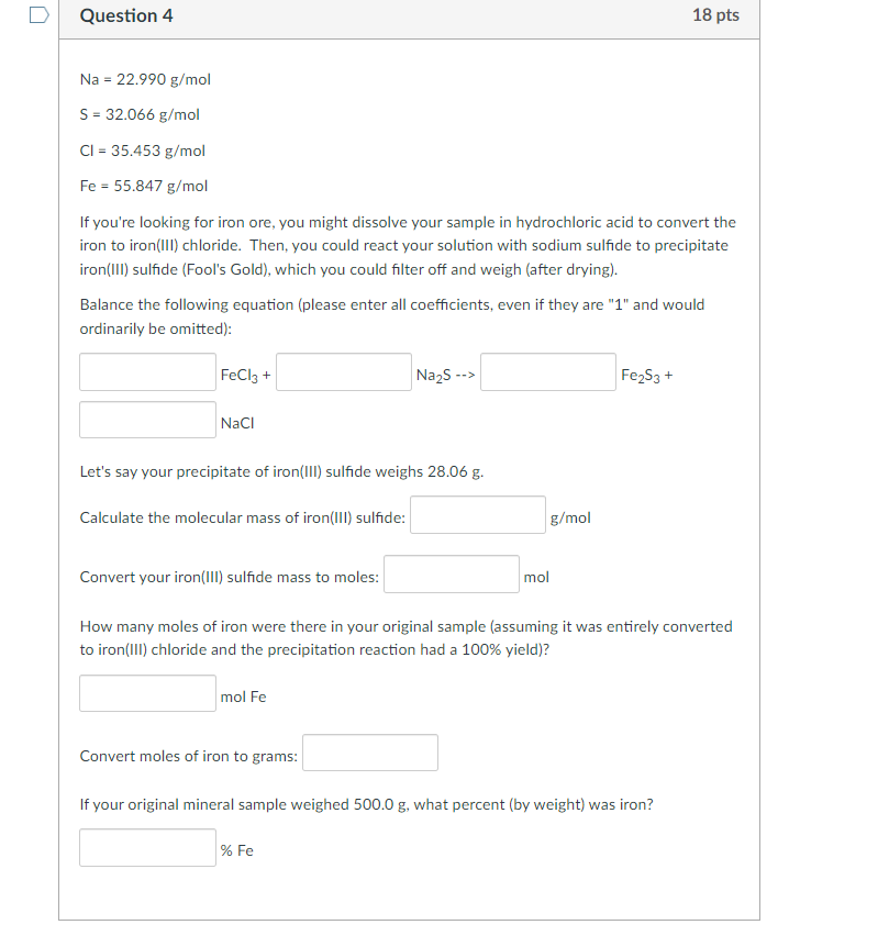 [Solved]: ( mathrm{Na}=22.990 mathrm{~g} / mathrm{mol}