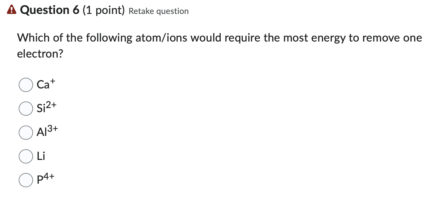 Solved Question 6 (1 ﻿point) ﻿Retake questionWhich of the | Chegg.com