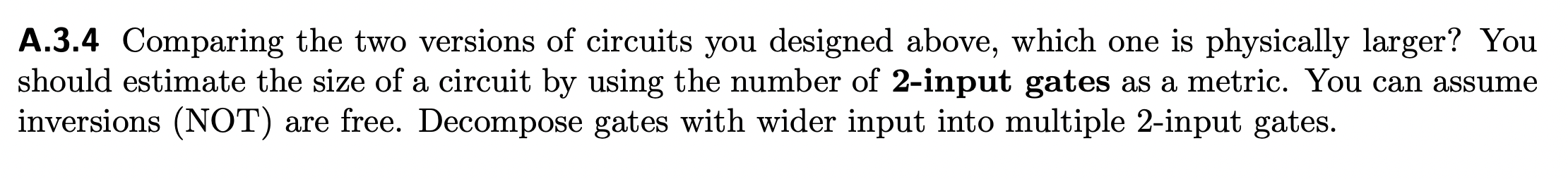 A.3.1 You start with designing a circuit that takes a | Chegg.com