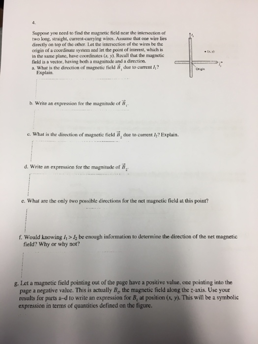 Solved Magnetic Field Worksheet 1. Each figure below shows | Chegg.com