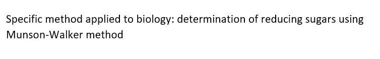 Solved Specific method applied to biology: determination of | Chegg.com