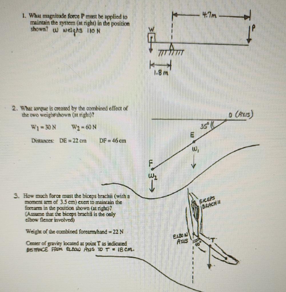 Solved Holm 1. What magnitude force P must be applied to | Chegg.com