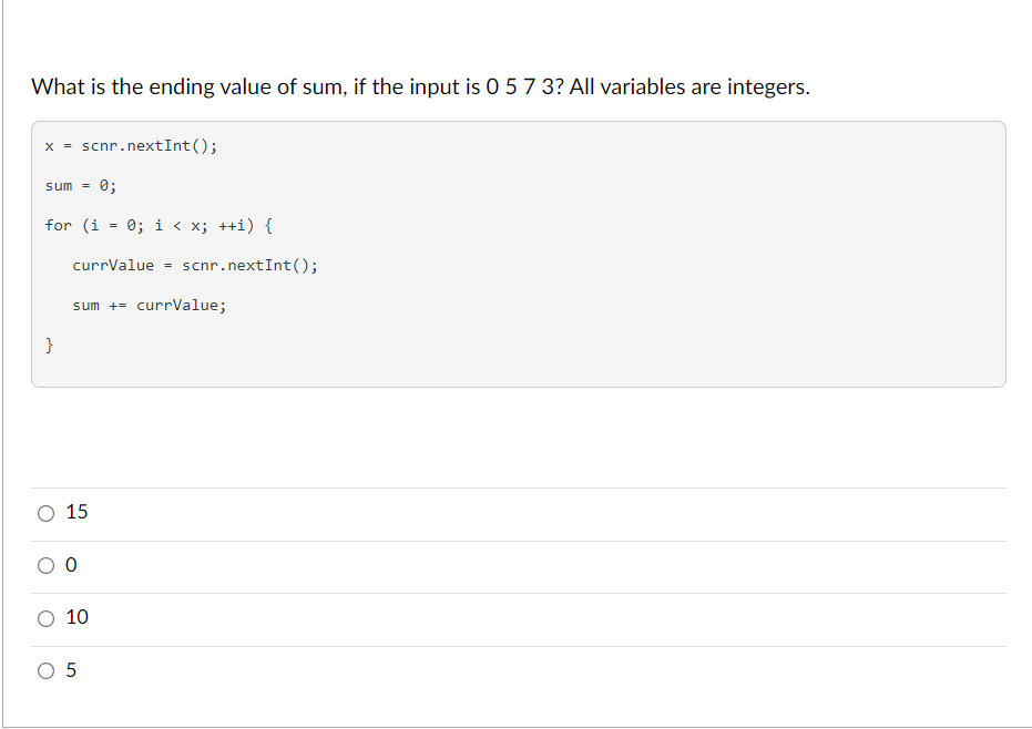Solved double x; x= scnr. nextDouble( ); if (x
