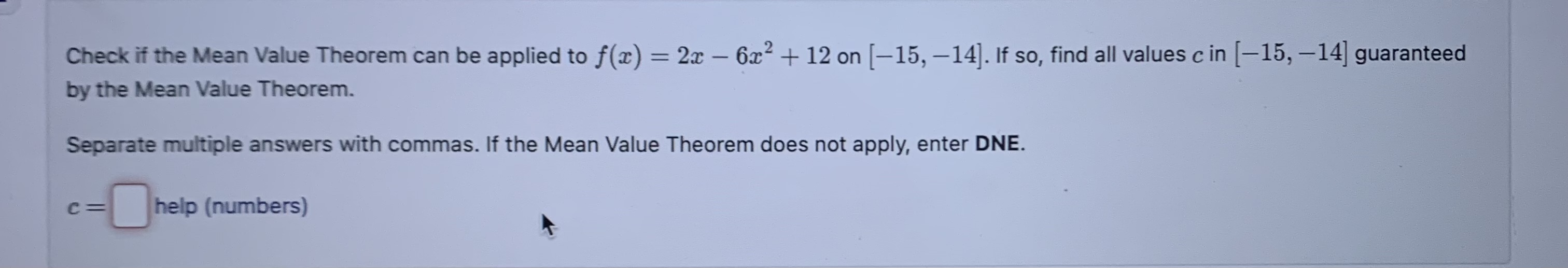 Solved Check if the Mean Value Theorem can be applied to | Chegg.com
