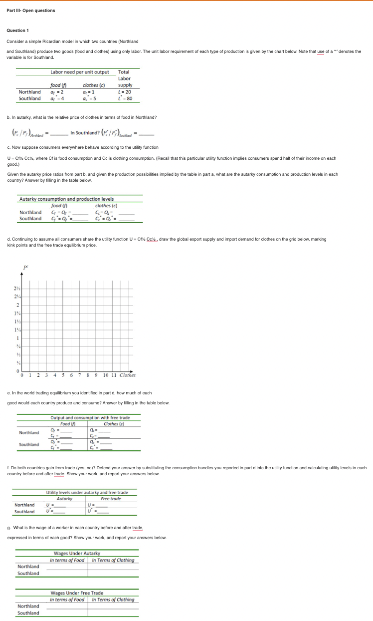 Solved Part II- Open questions Question 1 Consider a simple | Chegg.com