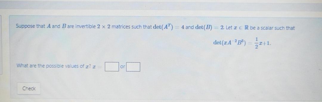 Solved Suppose that A and B are invertible 2×2 matrices such | Chegg.com