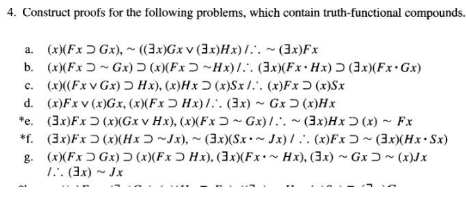 Solved 4. Construct proofs for the following problems, which | Chegg.com