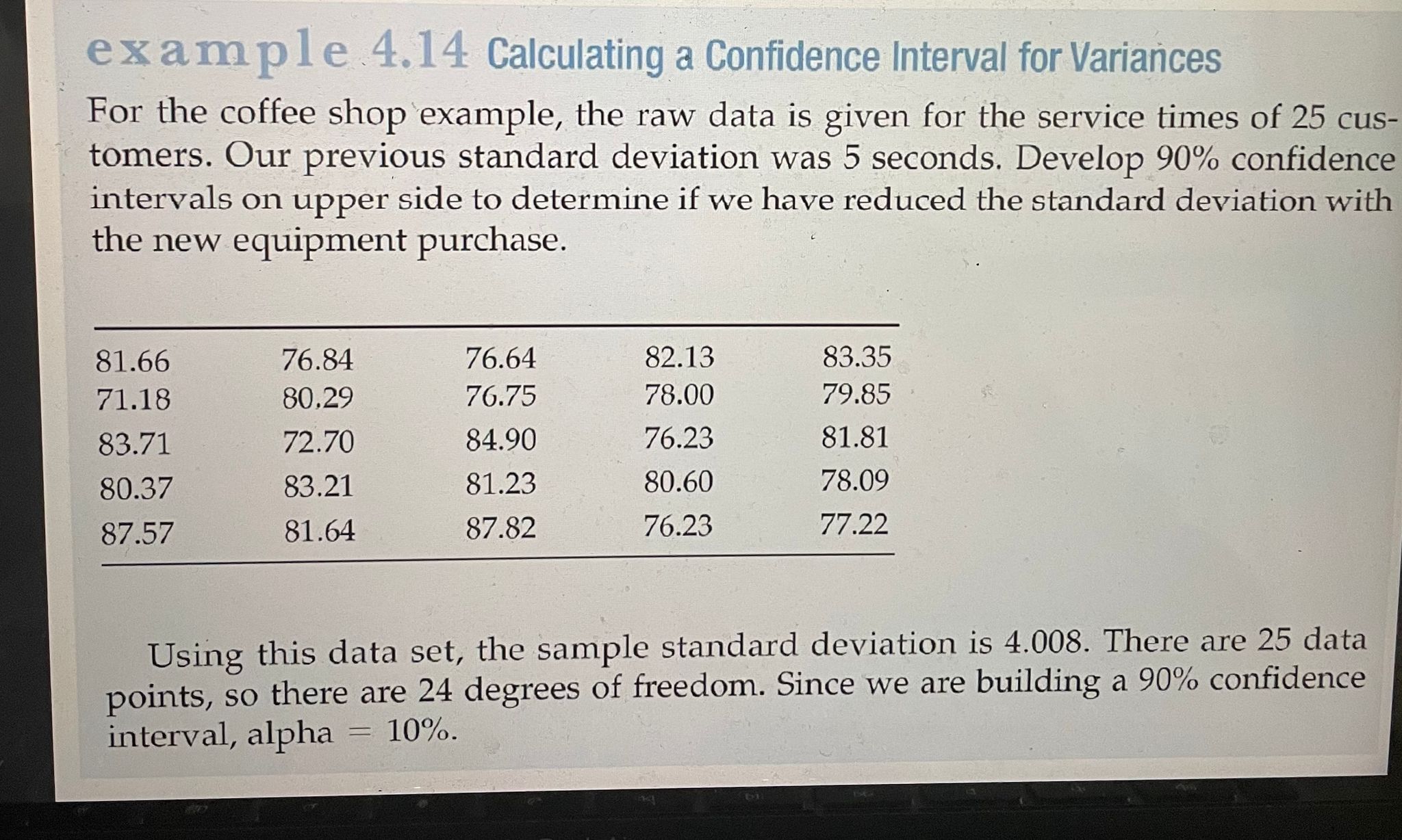 Solved example 4.14 Calculating a Confidence Interval for | Chegg.com