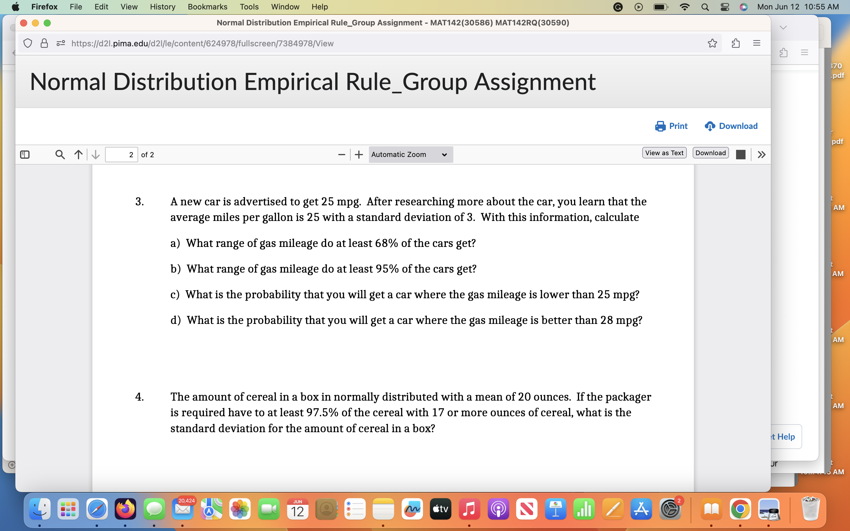 Solved Normal Distribution Empirical Rule_Group Assignment | Chegg.com