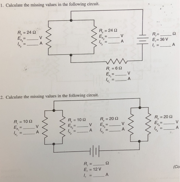 Solved 1. Calculate the missing values in the following | Chegg.com