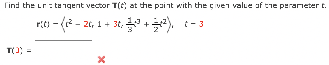 Solved Find the unit tangent vector T(t) at the point with | Chegg.com