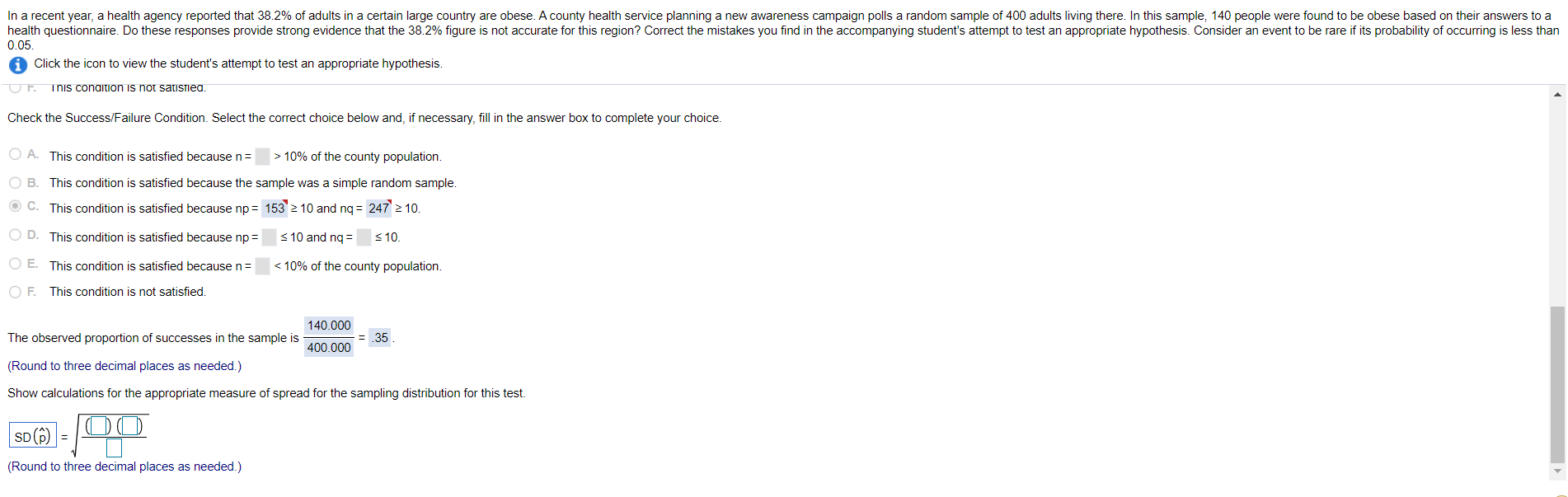 Solved Also, please find "The test statistic for this test | Chegg.com