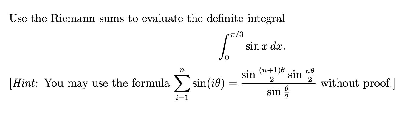 Solved Use the Riemann sums to evaluate the definite | Chegg.com