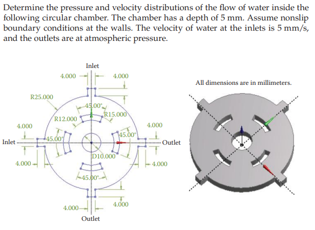 Solved Please use ANSYS software. Determine the pressure and | Chegg.com