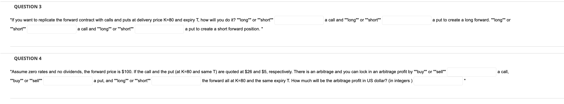 Solved QUESTION 3 "If you want to replicate the forward | Chegg.com