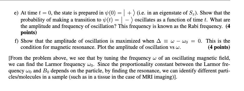 Solved 1. Magnetic resonance - This problem will guide you | Chegg.com