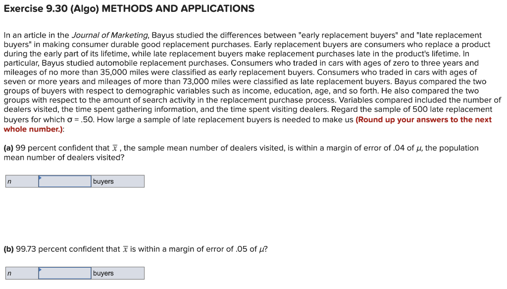 Solved Exercise 9.30 (Algo) METHODS AND APPLICATIONS In an | Chegg.com