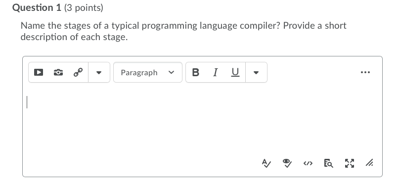 Solved Name the stages of a typical programming language | Chegg.com