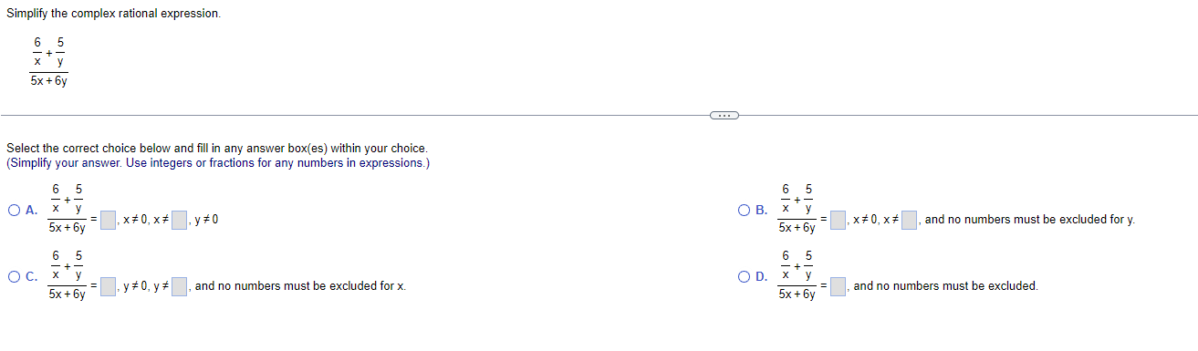 Solved Simplify the complex rational expression. \\[ | Chegg.com