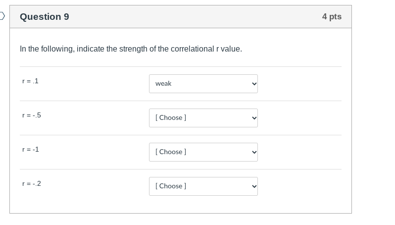 Solved In the following, indicate the strength of the | Chegg.com
