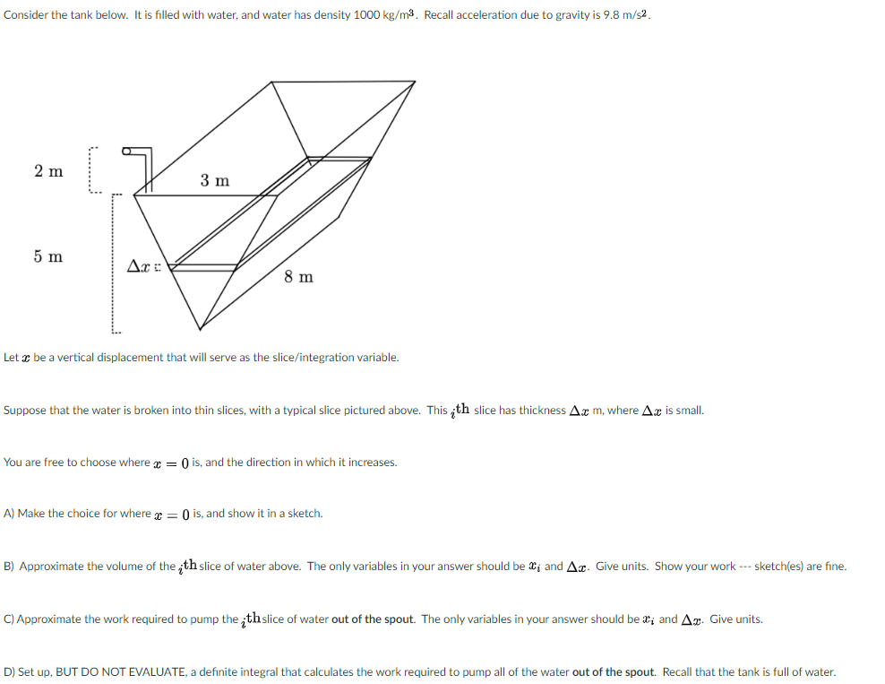 Solved Consider the tank below. It is filled with water, and | Chegg.com