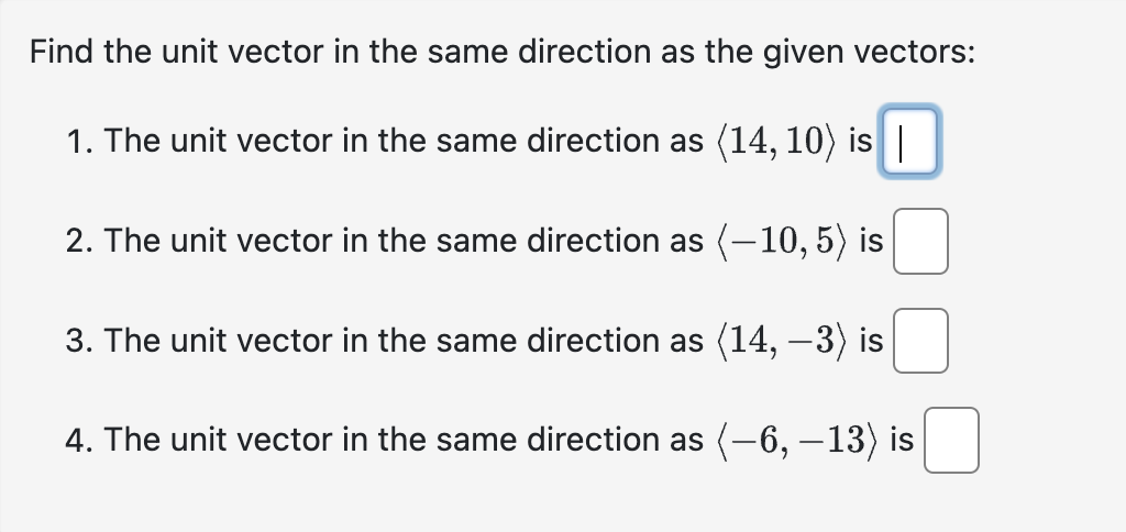 Solved Vectors - Unit Vectors: Problem 2 (1 point) Drag v | Chegg.com