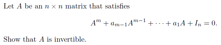 Solved Let A be an n×n matrix that satisfies | Chegg.com