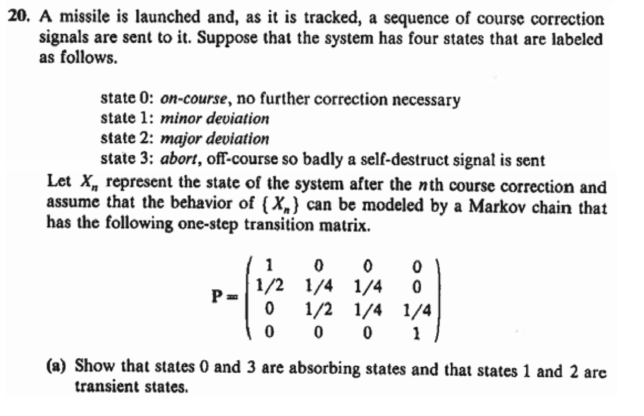 Solved 20. A missile is launched and, as it is tracked, a | Chegg.com