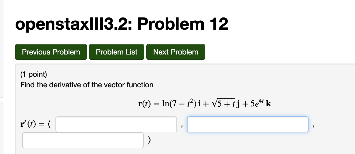 Solved openstax|l|3.2: Problem 12 Previous Problem Problem | Chegg.com
