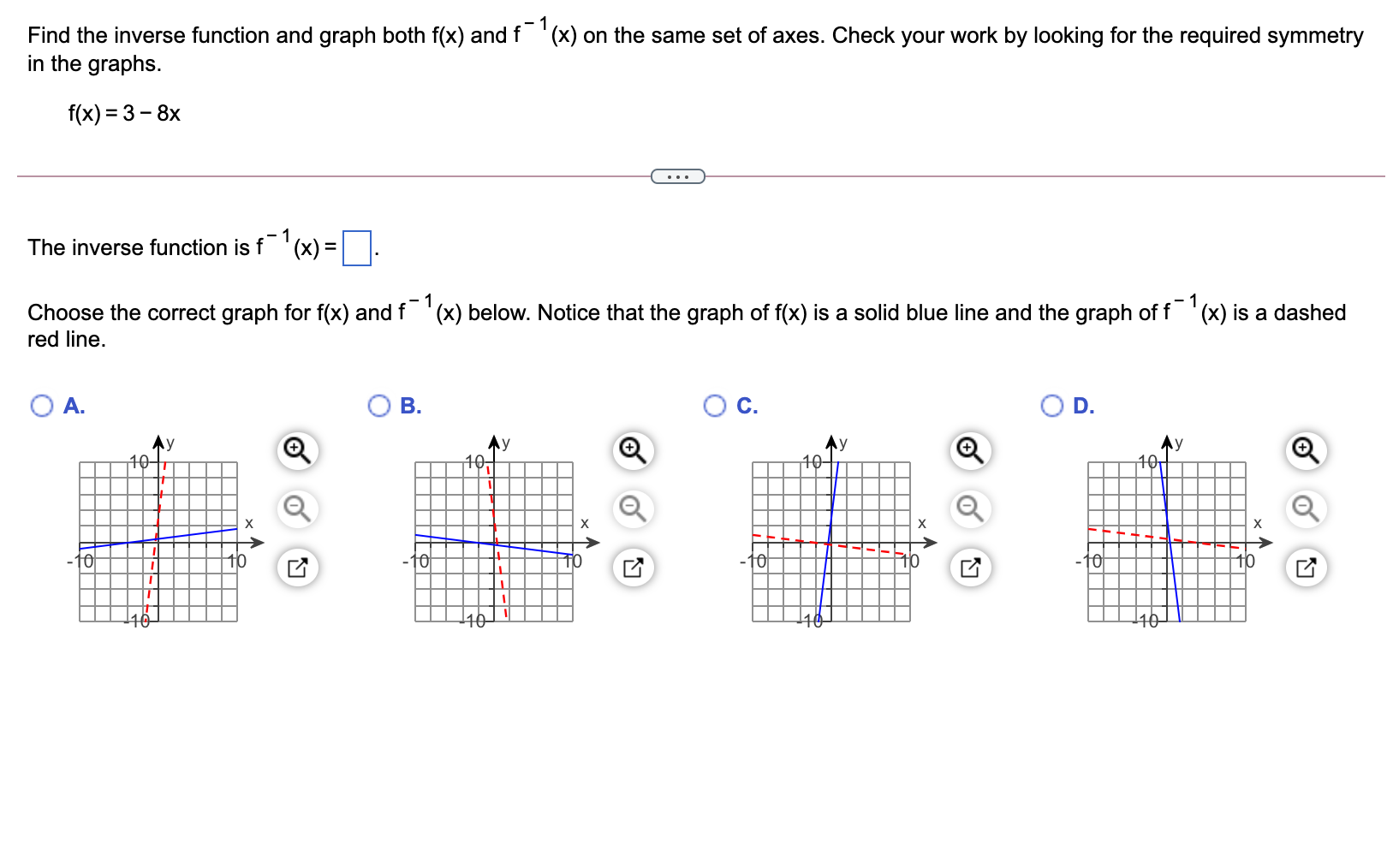 Solved 1 Find the inverse function and graph both f(x) and | Chegg.com
