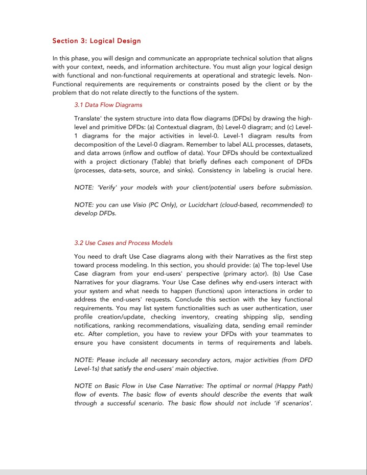 Solved Section 3: Logical Design In this phase, you will | Chegg.com