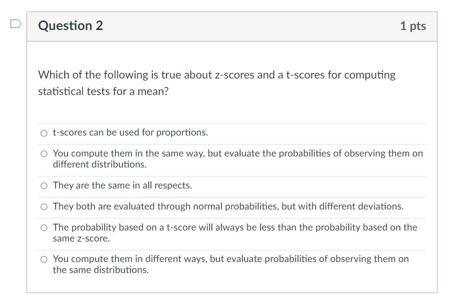 Solved Question 2 1 pts Which of the following is true about | Chegg.com