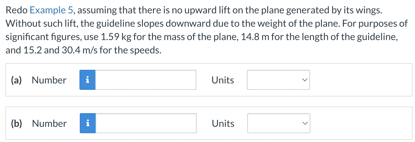 Solved Redo Example 5, assuming that there is no upward lift | Chegg.com