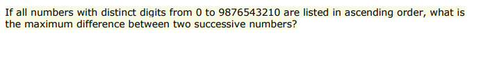 Solved If all numbers with distinct digits from 0 to | Chegg.com
