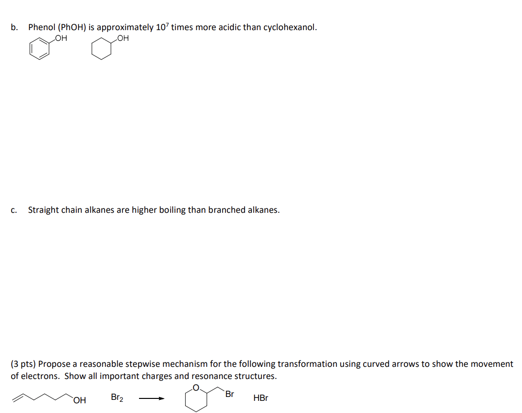 Solved b. Phenol (PhOH) is approximately 107 times more | Chegg.com