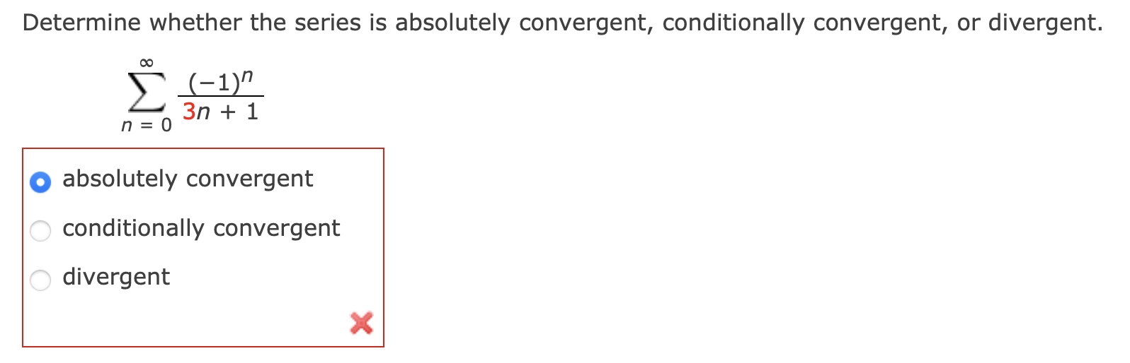 Solved Determine whether the series is absolutely | Chegg.com