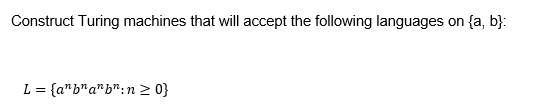 Solved Construct Turing machines that will accept the | Chegg.com