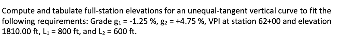 Solved Compute and tabulate full-station elevations for an | Chegg.com