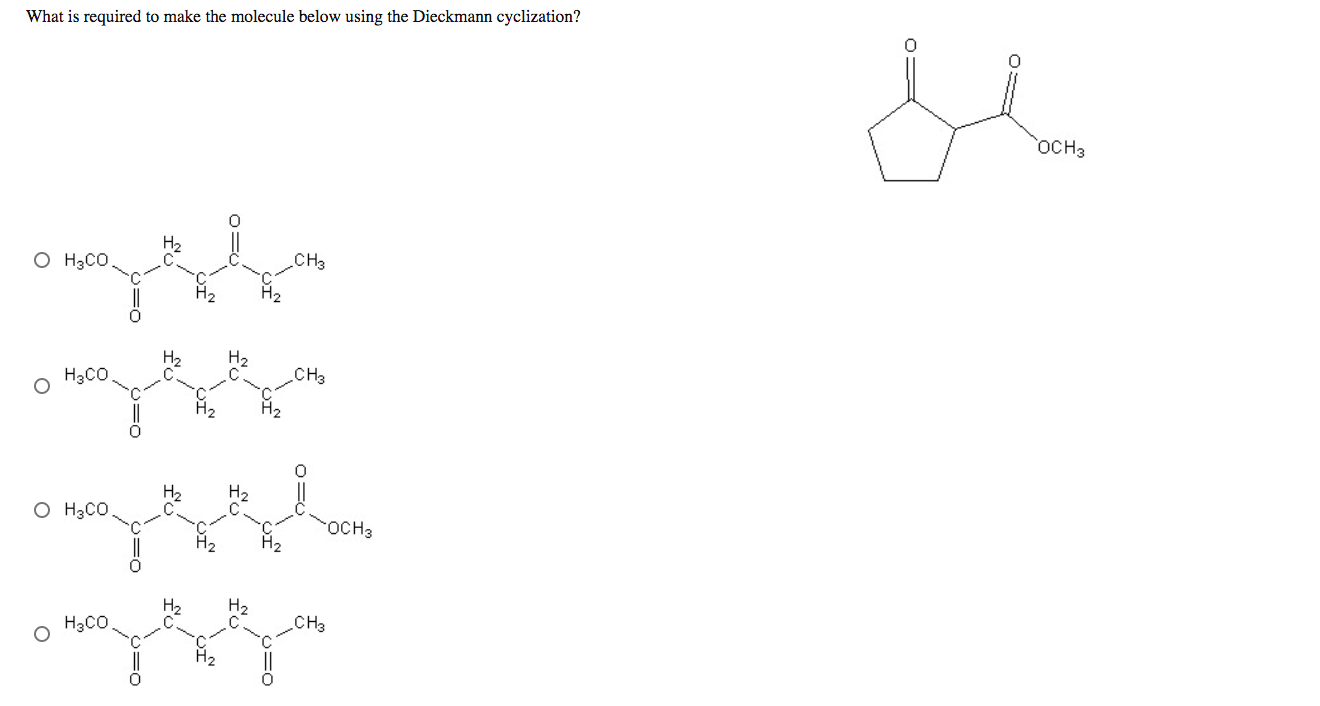 Solved What is required to make the molecule below using the | Chegg.com