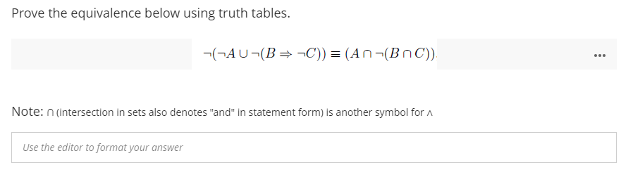 Solved Prove the equivalence below using truth tables. | Chegg.com
