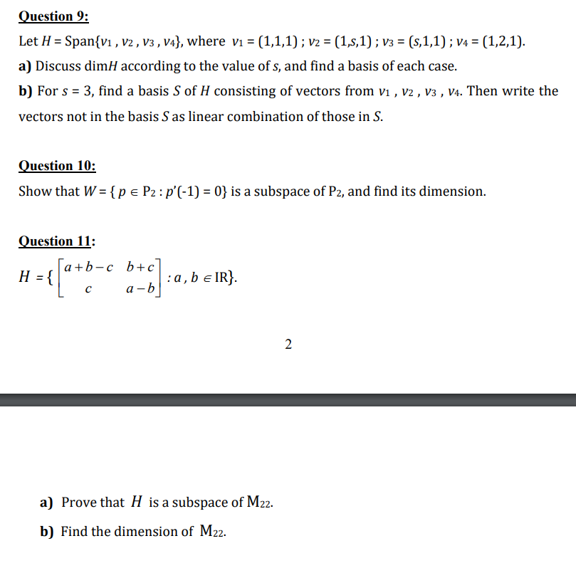 Solved Let H=Span{v1,v2,v3,v4}, where | Chegg.com