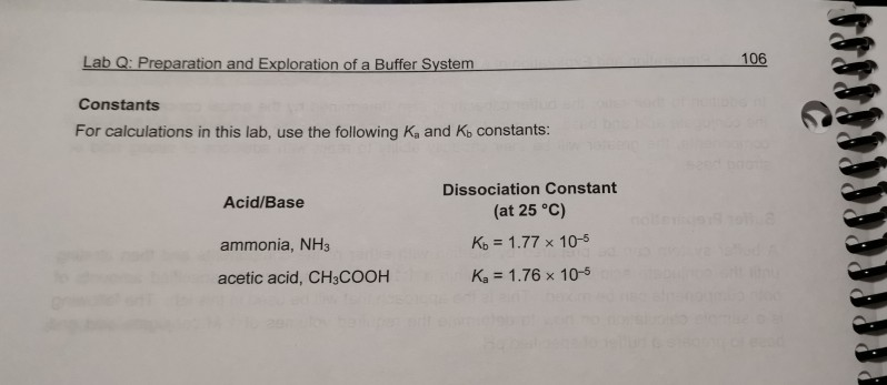 Solved Lab Q: Preparation and Exploration of a Buffer System | Chegg.com