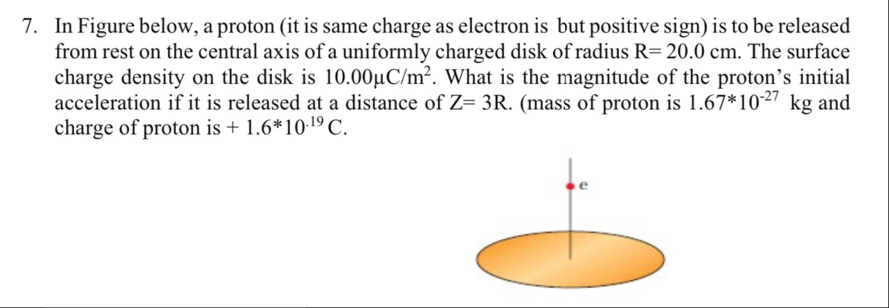 Solved 7. In Figure below, a proton (it is same charge as | Chegg.com