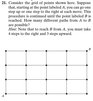 Solved 21. Consider the grid of points shown here. Suppose | Chegg.com