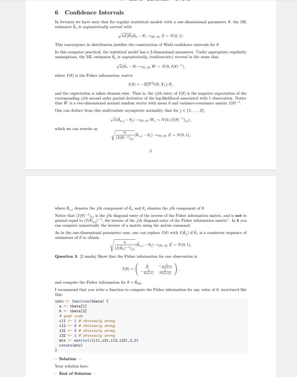 Solved 6 ﻿Confidence IntervalsIn lectures we have seen that | Chegg.com
