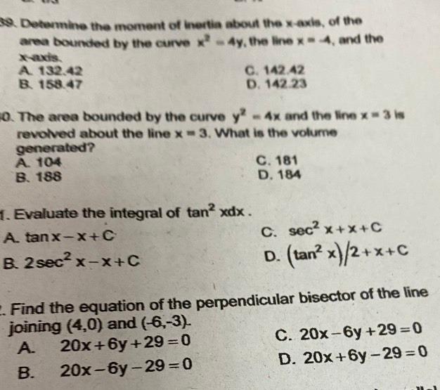 Solved 9. Determine the moment of inertia about the x-axis, | Chegg.com