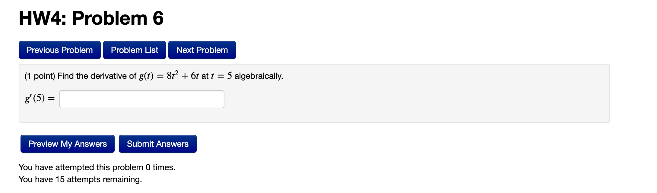 Solved HW4: Problem 6 Previous Problem Problem List Next | Chegg.com
